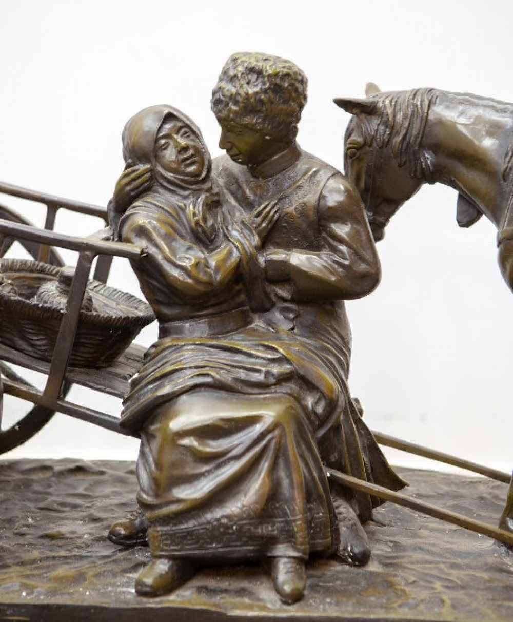 Large Young bronze statue by Russian Artist